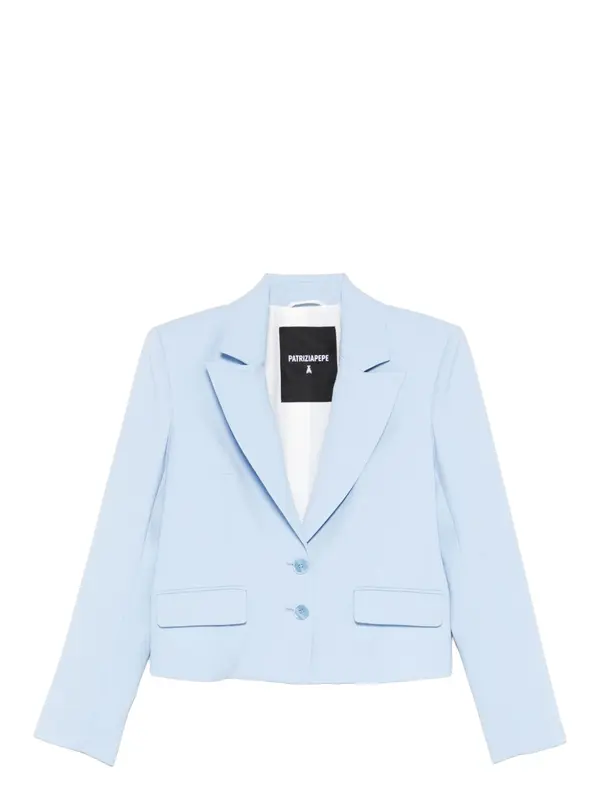 Patrizia Pepe Notched-lapels Blazer - Blue