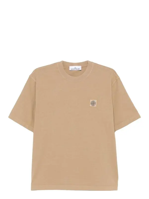 Stone Island Logo-patch T-shirt - Neutrals