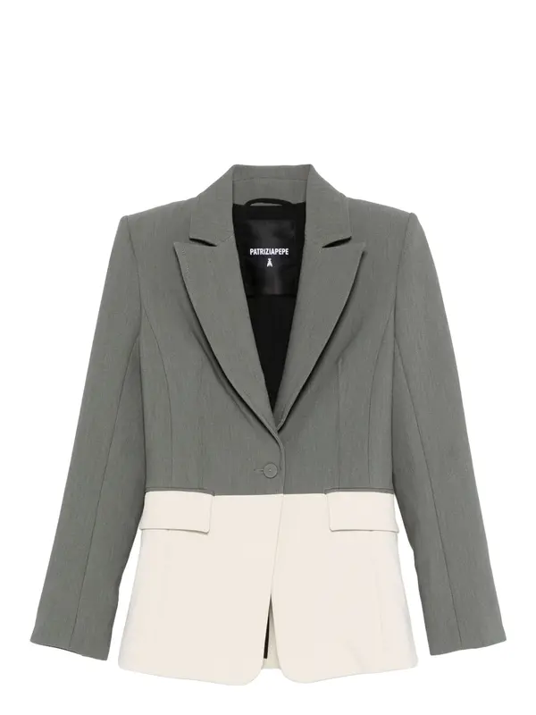 Patrizia Pepe Colour-block Blazer - Grey
