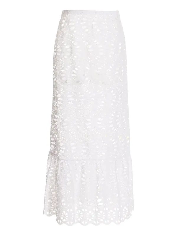 Giambattista Valli Macramé Maxi Skirt - White