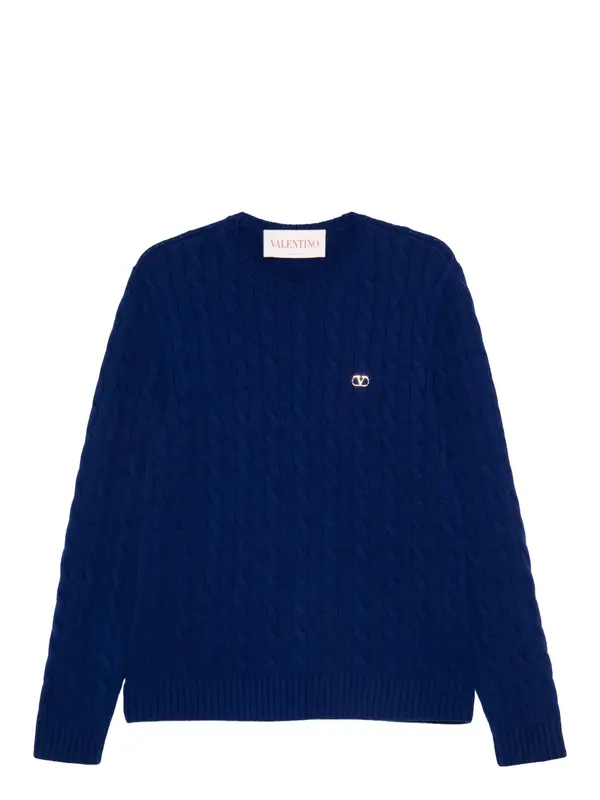Valentino Garavani Cable-knit Sweater - Blue