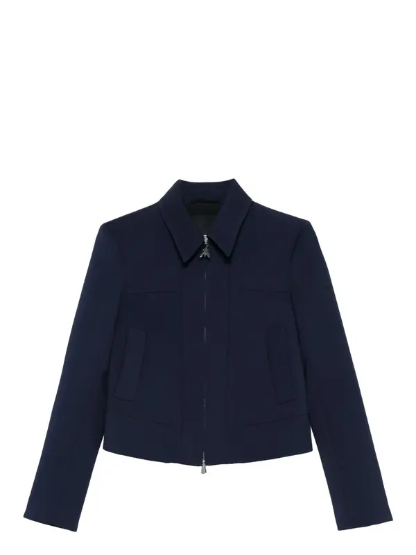 Patrizia Pepe Cropped Jacket - Blue