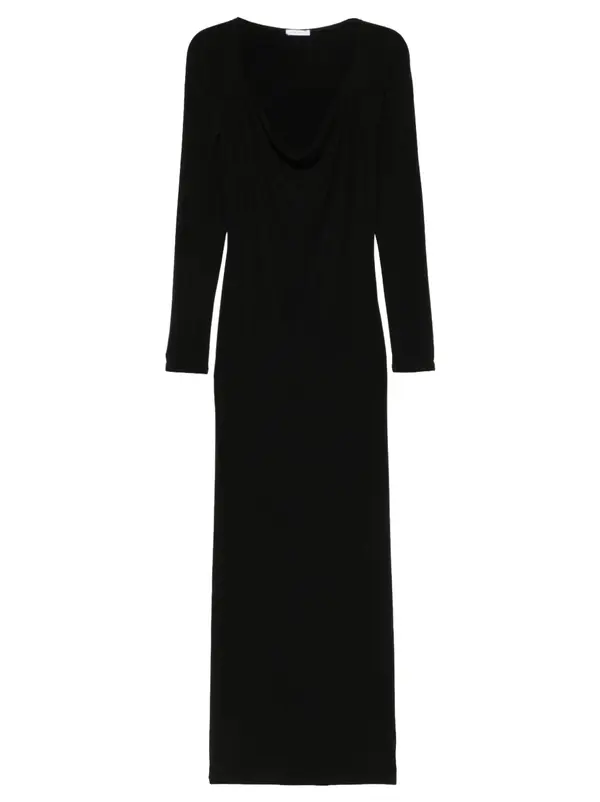 Patrizia Pepe Crepe Maxi Dress - Black