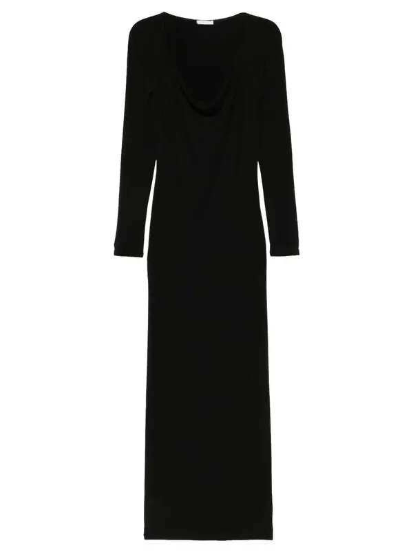 Patrizia Pepe Crepe Maxi Dress - Black
