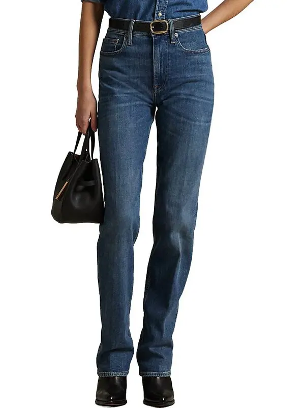 Ralph Lauren High-rise Straight Jean - Telesto Wash