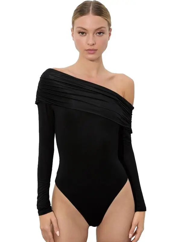 Alice + Olivia Mollie Convertible Bodysuit - Black