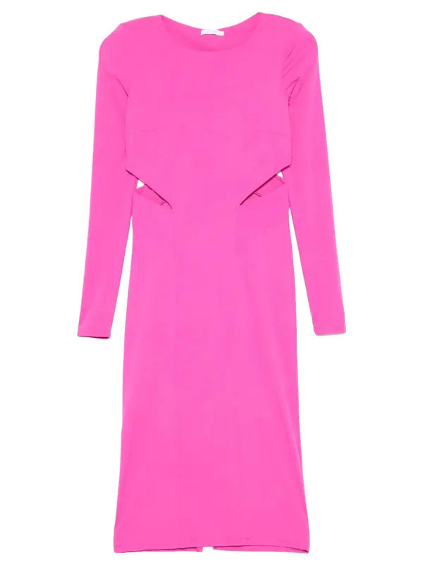 Patrizia Pepe Cut-out Midi Dress - Pink