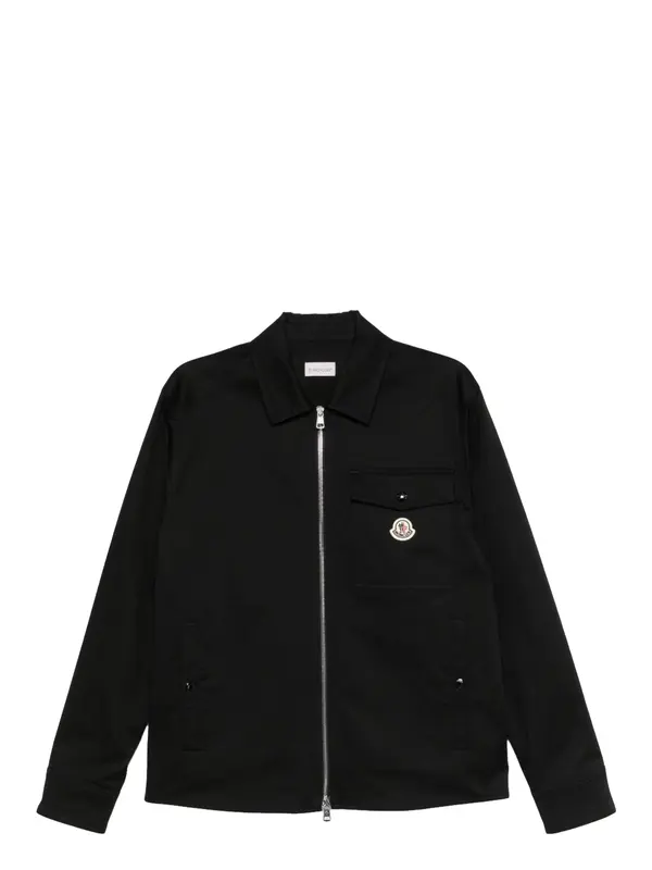 Moncler Zip-up Shirt Jacket - Black