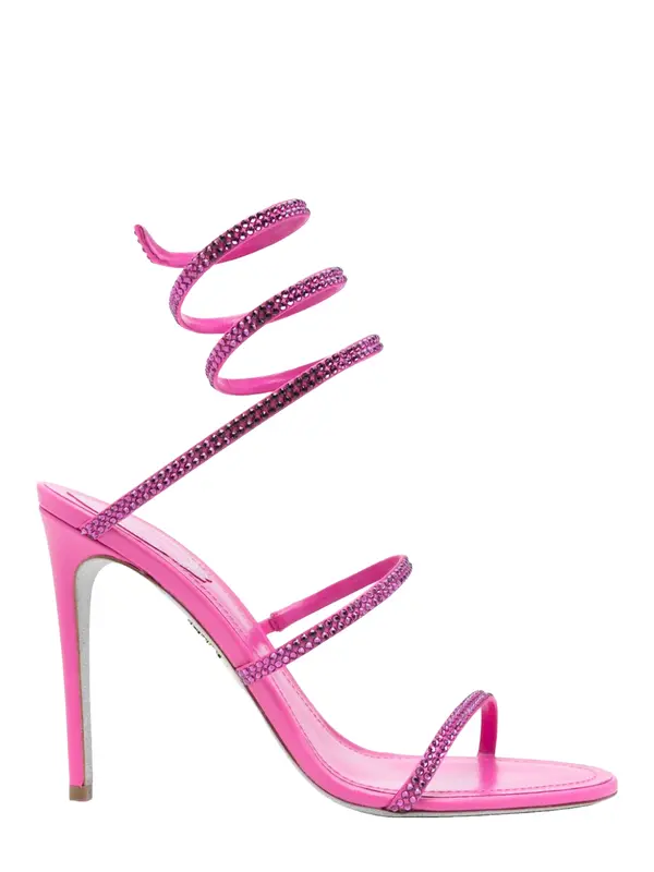 Rene Caovilla 105mm Crystal-embellished Sandals - Pink