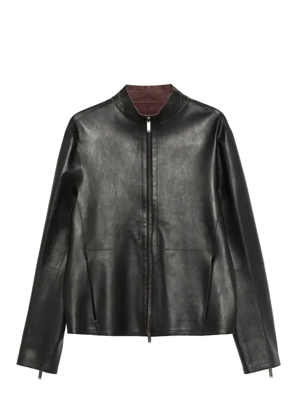 Emporio Armani Leather Jacket - Black