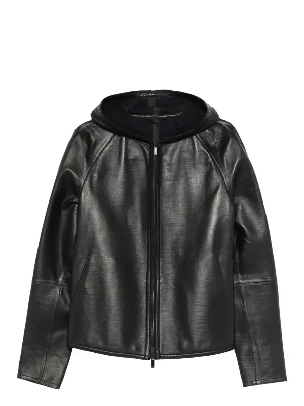 Emporio Armani Leather Jacket - Black