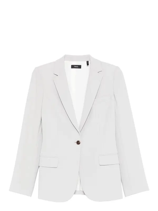 Theory Crepe Blazer - Silver