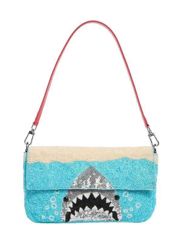 Staud Timmy Beaded Shoulder Bag - Great White