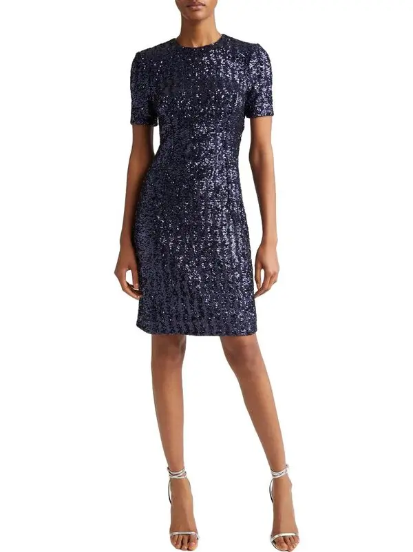 Michael Kors Sequin Sheath Dress - Maritime