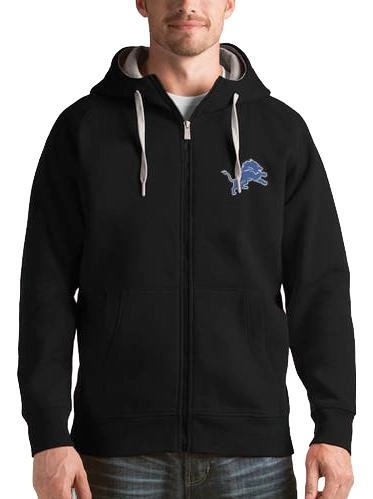 ANTIGUA Detroit Lions Victory Full-zip Hoodie - Black