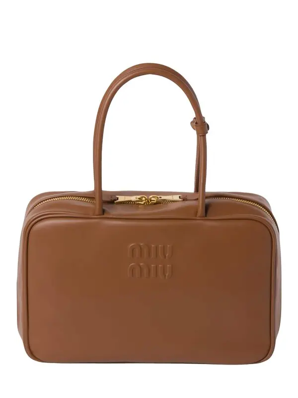 Miu Miu Leather Beau Shoulder Bag - Brown