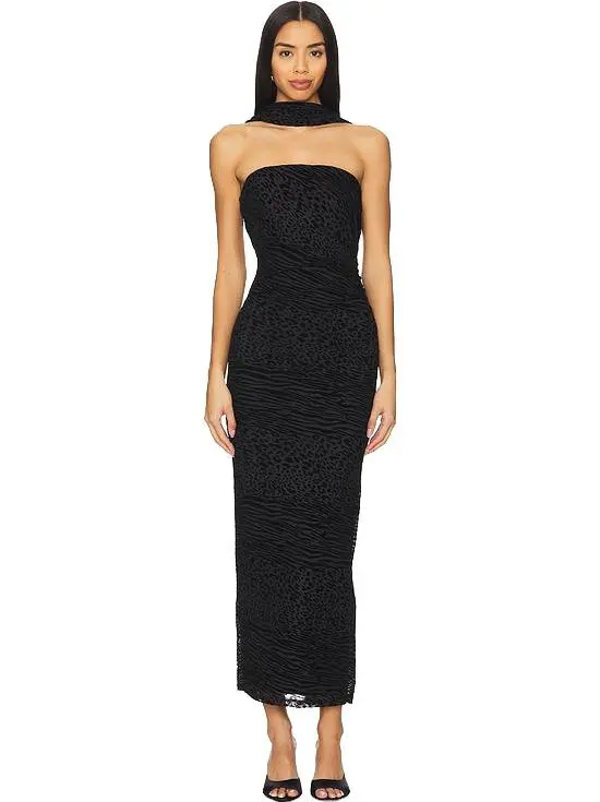 RUNAWAY THE LABEL Alessi Midi Dress - Black