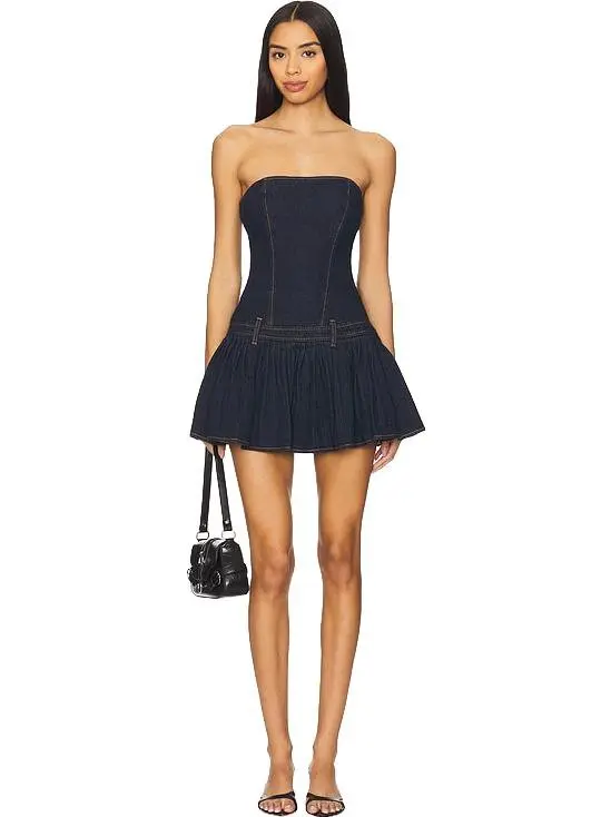 Lioness In Bloom Mini Dress - Blue