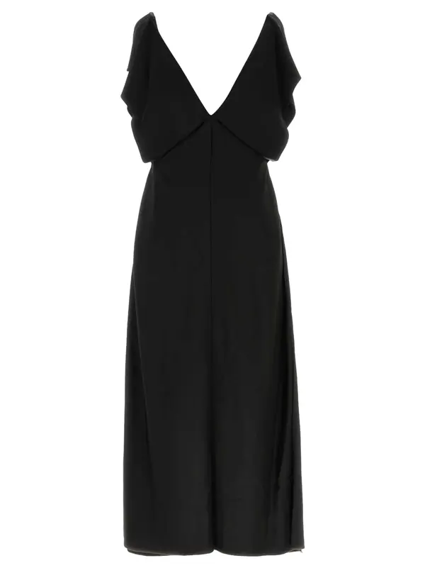 JIL SANDER V-neck Maxi Dress - Black