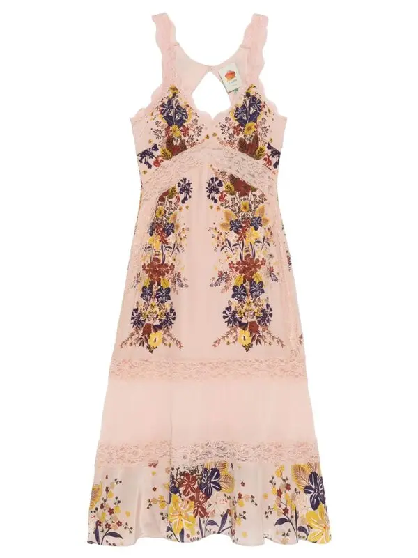 Farm Rio Beauty Bouquet Midi Dress - Pink