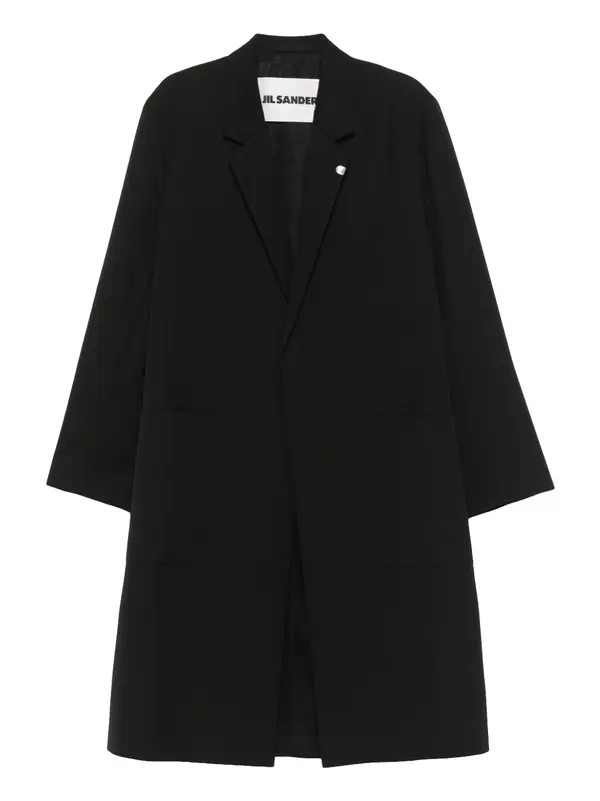 JIL SANDER Wool Coat - Black