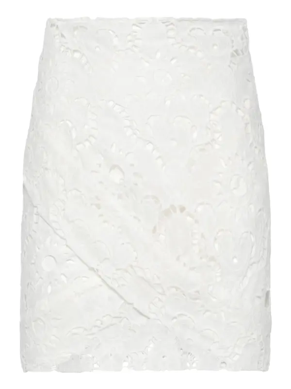 Farm Rio Broderie-anglaise Mini Skirt - White