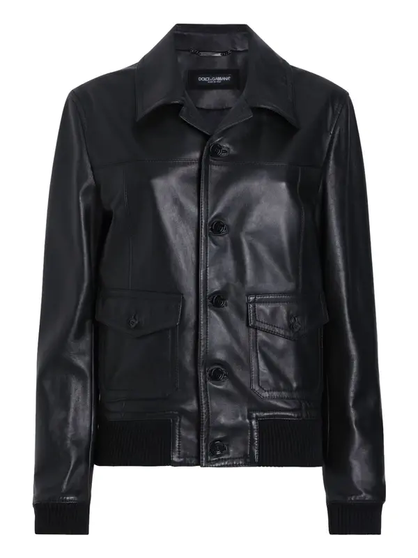 Dolce & Gabbana Leather Jacket - Black