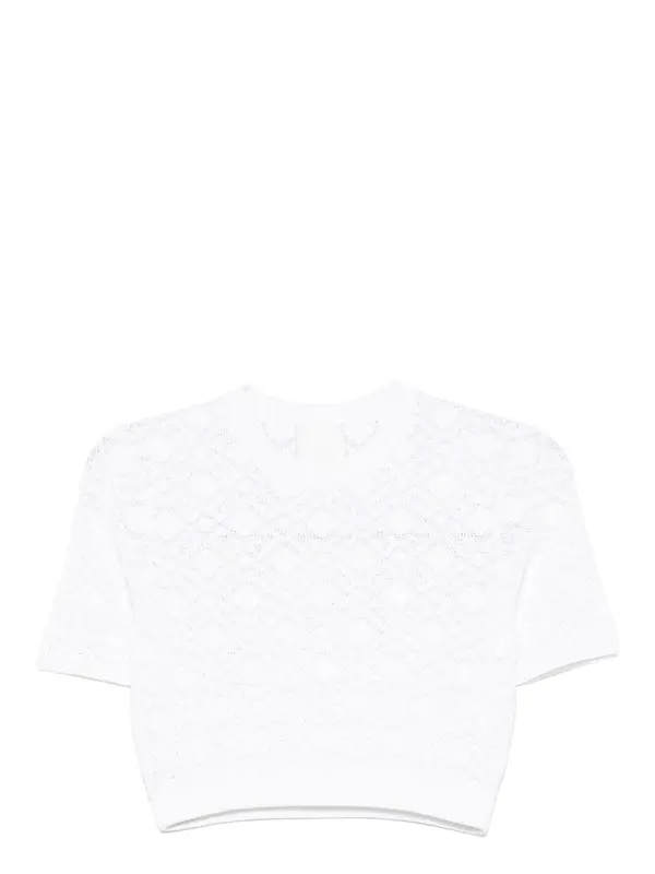 Givenchy Monogram Jacquard Cropped T-shirt - White