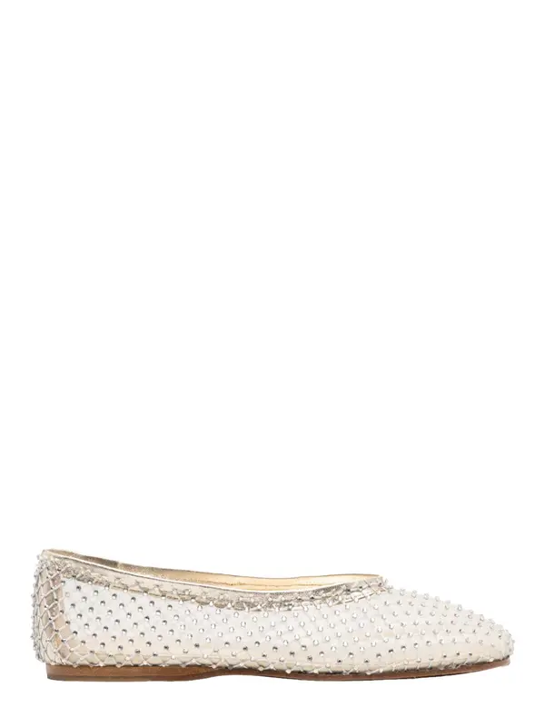 FORTE_FORTE Crystal-embellished Ballet Flats - Gold