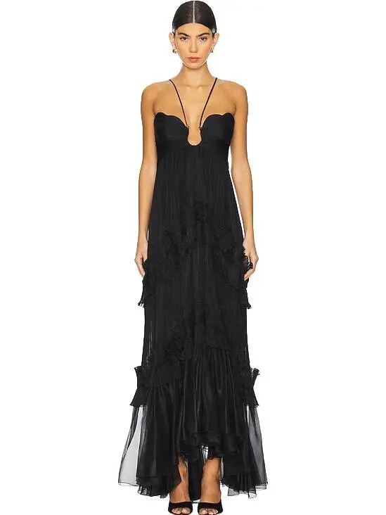 MARIA LUCIA HOHAN Roxene Gown - Mascara