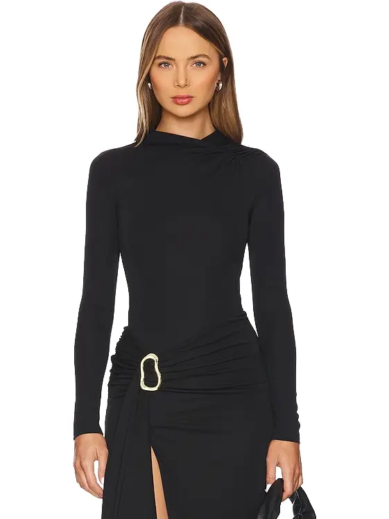 CAMILA COELHO Nia Bodysuit - Black