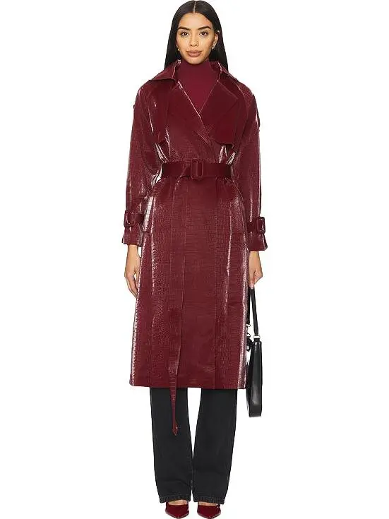 NUBYEN Sleepless In Seattle Trench Coat - Burgundy