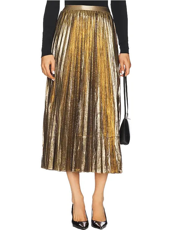 Heartloom Enora Pleated Skirt - Bronze