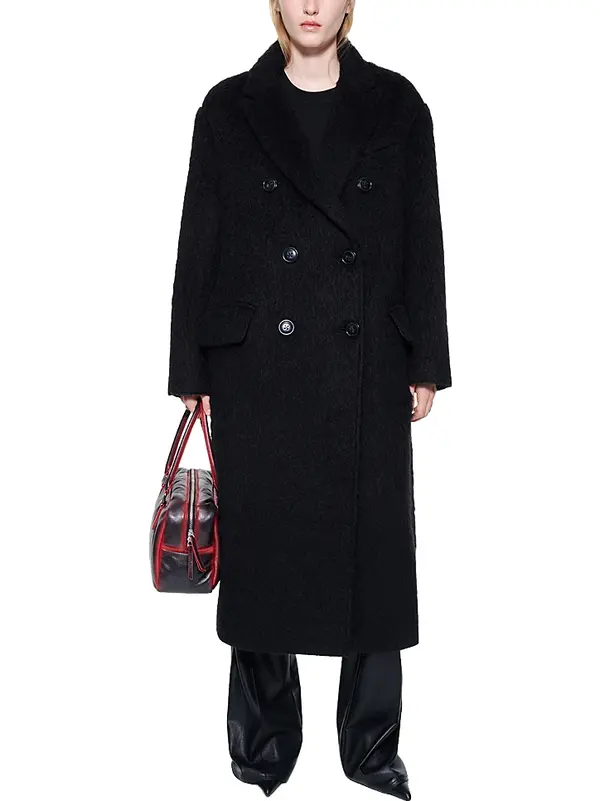 STAND STUDIO Essa Wool Blend Coat - Black