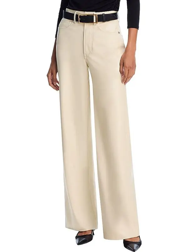 Veronica Beard Taylor High-rise Wide Leg Trousers - Ecru