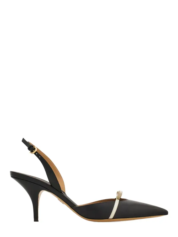 FERRAGAMO 70mm Leather Slingback Pumps - Black