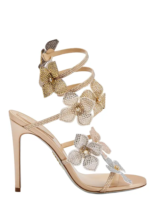 Rene Caovilla Floriane 105mm Sandals - Neutrals
