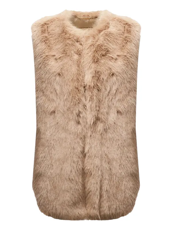 V°73 Faux-fur Gilet - Neutrals