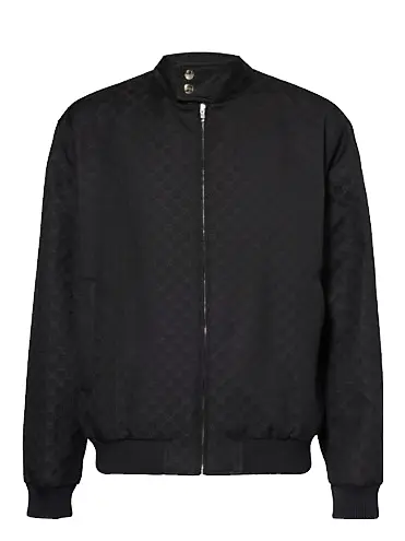 Gucci Monogram Print Relaxed-fit Jacket - Black