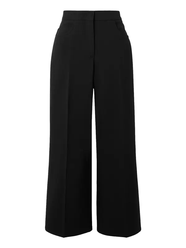 JIL SANDER Cropped Flared Pants - Black
