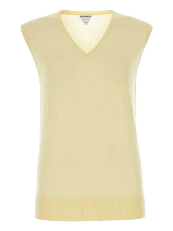 Bottega Veneta Cotton Blend Vest - Yellow