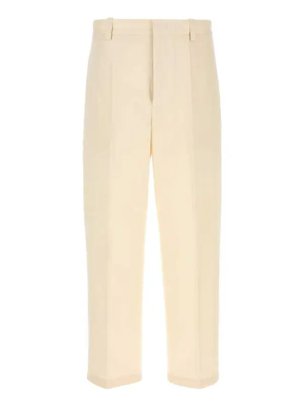 JIL SANDER Cotton Pants - White