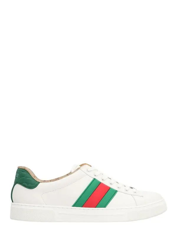 Gucci Ace Leather Low-top Sneakers - White