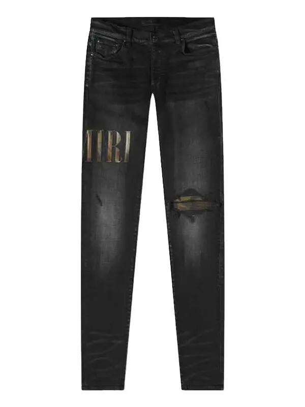 Amiri Core Applique Jeans - Aged Black