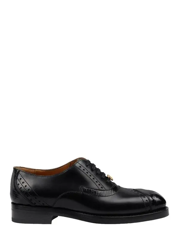 Gucci Leather Lace-up Derby - Black