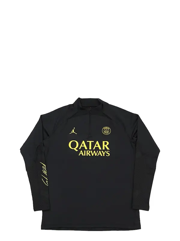 JORDAN Paris Saintgermain Strike Long Sleeve Top - Black/tour Yellow