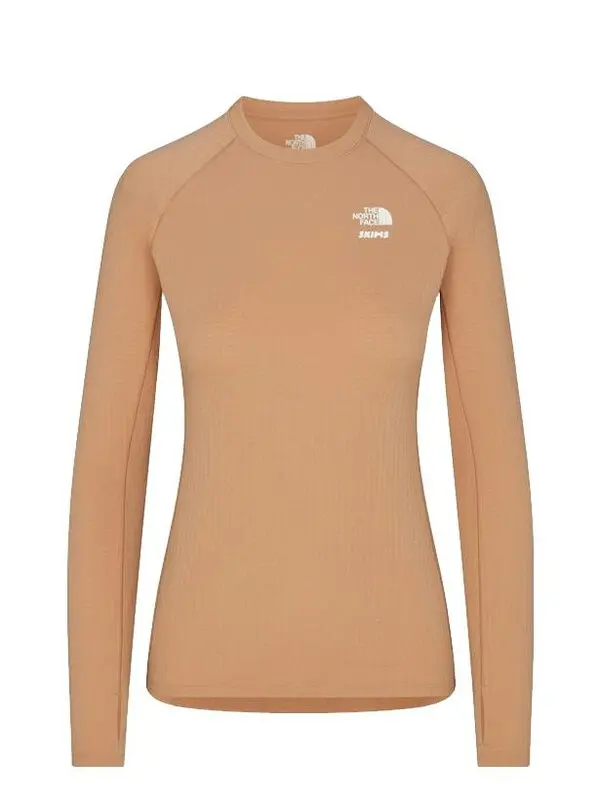 SKIMS X Tnf Dotknit Long Sleeve Top - Ochre