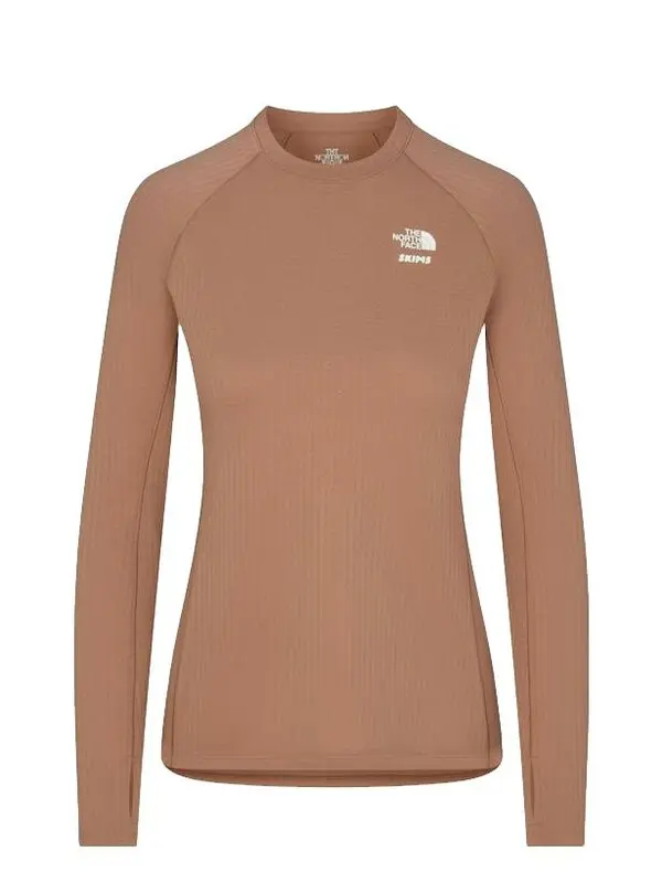 SKIMS X Tnf Dotknit Long Sleeve Top - Sienna