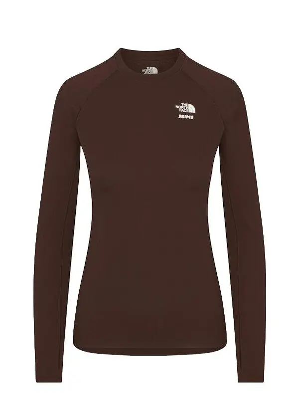 SKIMS X Tnf Dotknit Long Sleeve Top - Cocoa