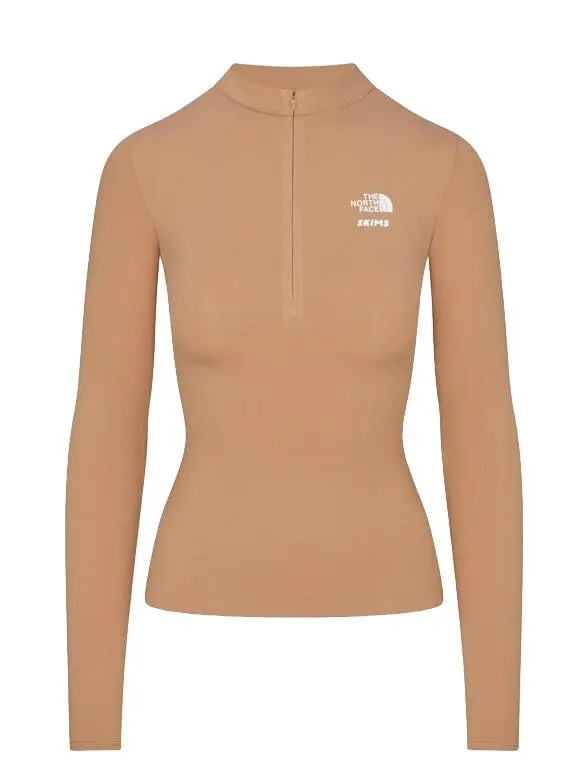 SKIMS X Tnf Refina Long Sleeve Top - Ochre